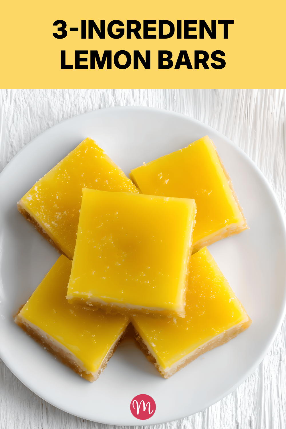 3-Ingredient Lemon Bars Recipe
