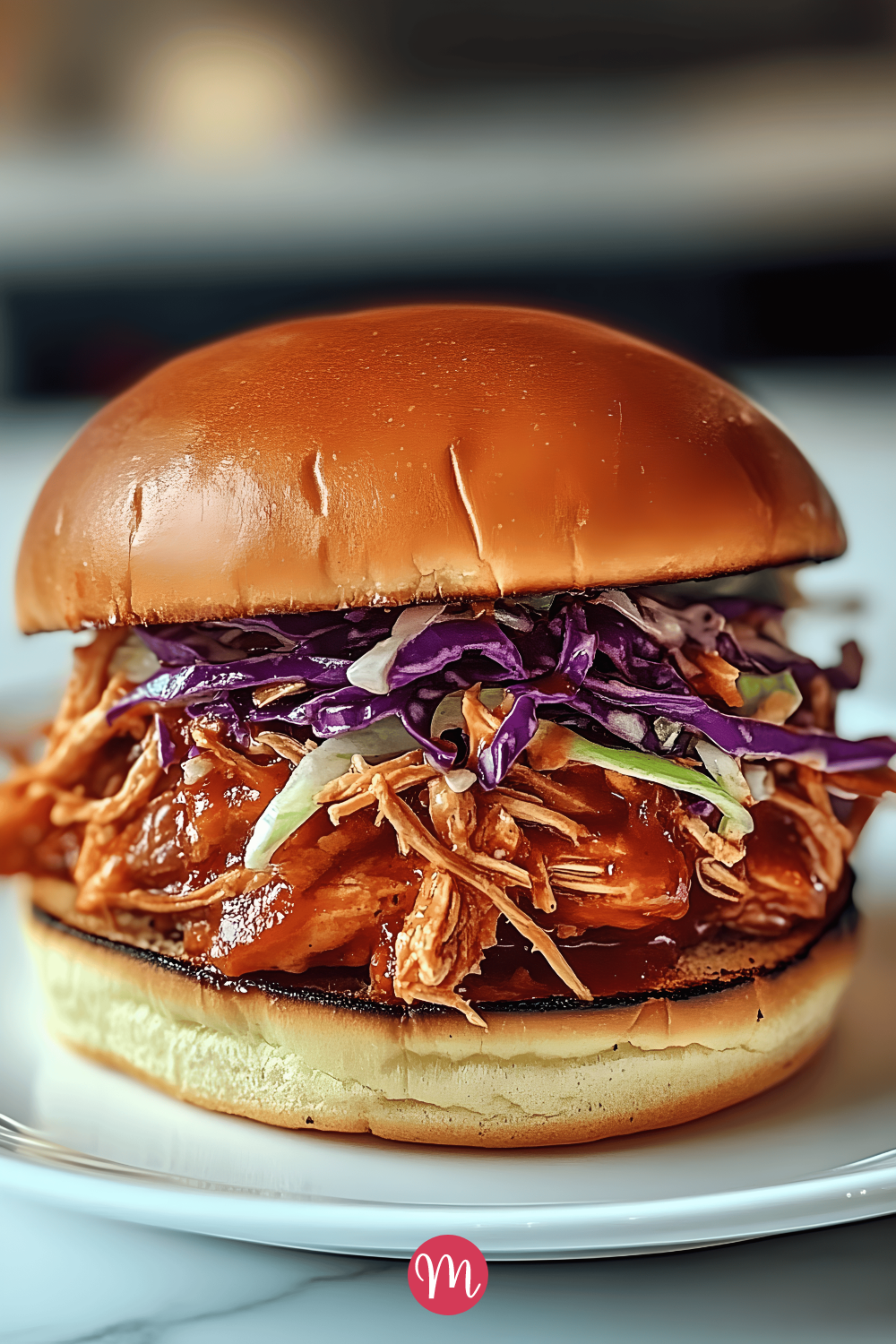 BBQ Pulled Chicken Sandwich With Slaw Recipe