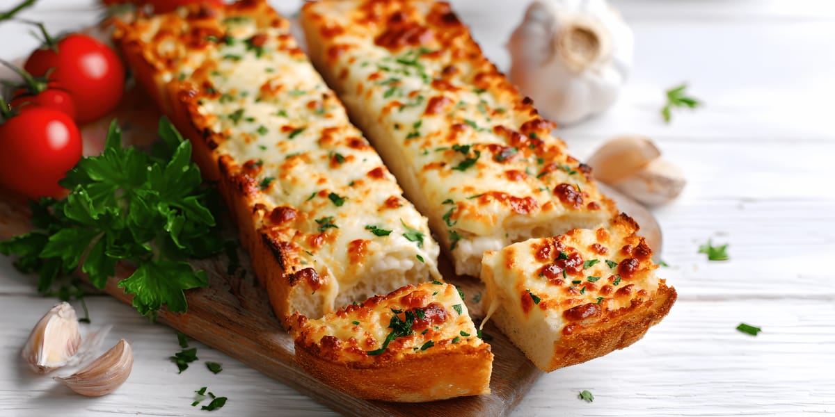 Cheesy Roasted Garlic Bread Recipe