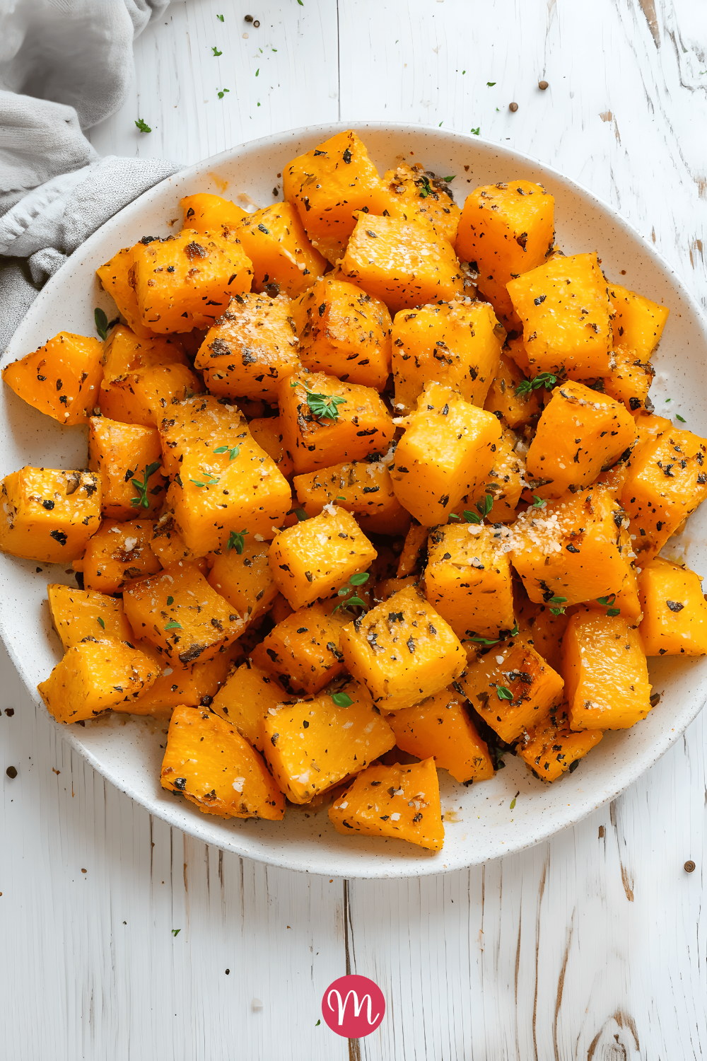 Garlic Parmesan Roasted Butternut Squash Recipe