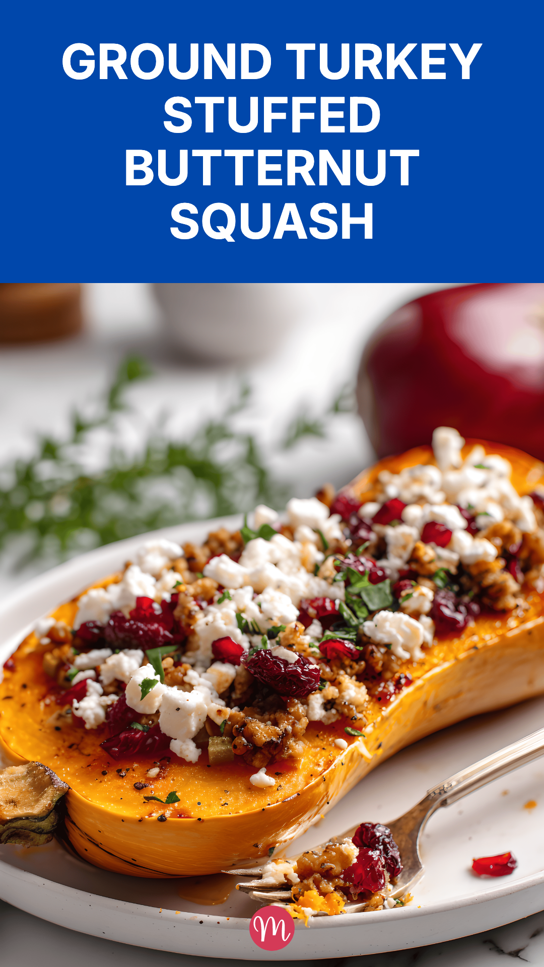 Ground Turkey Stuffed Butternut Squash Recipe